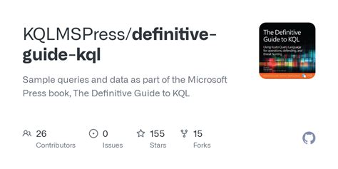 Github Kqlmspress Definitive Guide Kql Code And Query Examples As
