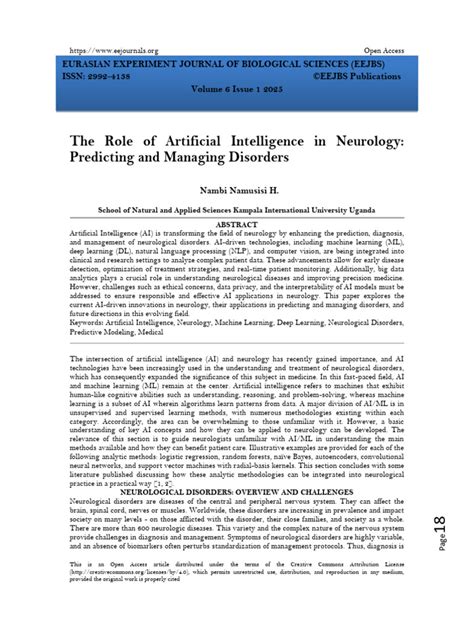 The Role Of Artificial Intelligence In Neurology Predicting And Managing Disorders Kiu
