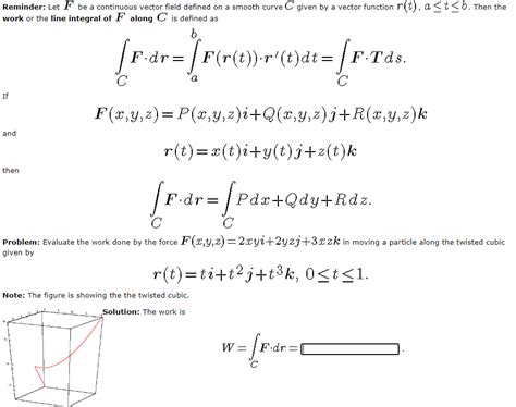 solved reminder let f be a continuous vector field defined