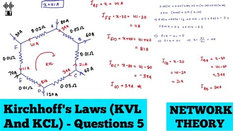 Kirchhoffs Laws Kvl And Kcl Questions 5 Network Theory Youtube