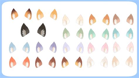 AOmaterial Vtuberフリー素材配布サイト on Twitter 素材追加 キツネ耳全19種 https
