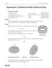 Lab Rotational Inertia Of Disk And Ring F Complete Rotational System Experiment