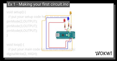 Ex Making Your First Circuit Ino Wokwi ESP STM Arduino Simulator