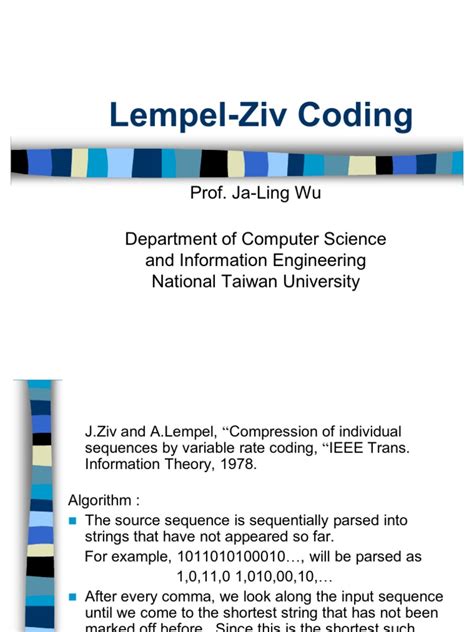 Data Compression Lempel Ziv Coding Pdf