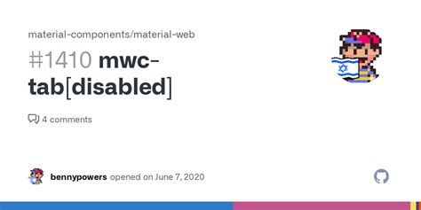 Mwc Tab Disabled · Issue 1410 · Material Componentsmaterial Web · Github