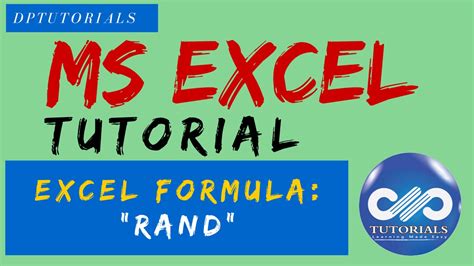 How To Use Rand Function In Ms Excel Youtube