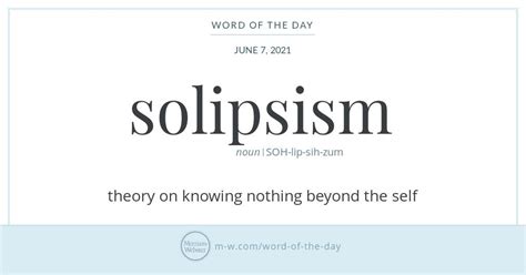 Word Of The Day Solipsism