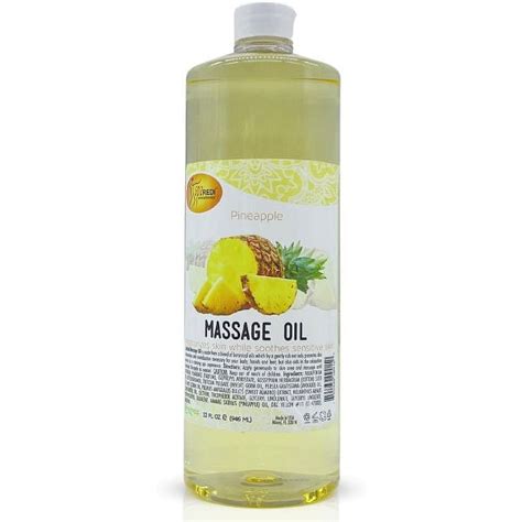 Spa Redi Professional Massage Oil For Body Hand Feet Pineapple 32 Oz