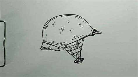 Army Helmet Drawing