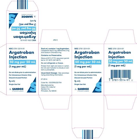 Argatroban Fda Prescribing Information Side Effects And Uses