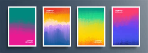 컬러 스모크 동적 색상 그라디언트가 있는 추상적인 생생한 배경 세트입니다 브로셔 표지 포스터 및 전단지에 대한 생생한 그래픽 템플릿 컬렉션 0명에 대한 스톡 벡터 아트 및