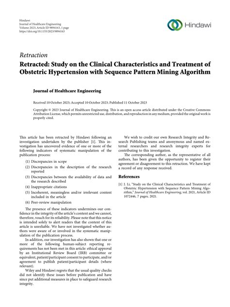 PDF Retracted Study On The Clinical Characteristics And Treatment Of