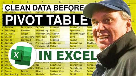 Excel Microsoft Excel Cleaning Data Before Pivot Table Episode 493 Youtube