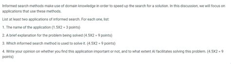 Solved Informed Search Methods Make Use Of Domain Knowledge