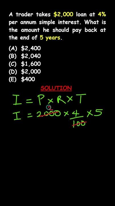 Simple Interest Maths Youtube