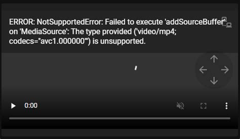 NotSupportedError Failed To Execute AddSourceBuffer On MediaSource Issue AlexxIT