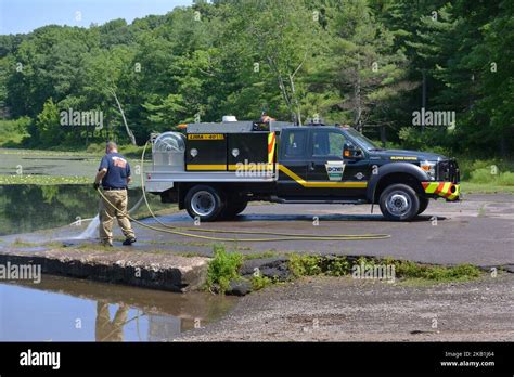 Employee Of Pabureau Of Forestry Dcnr Wildfire Control Washes A Dcnr