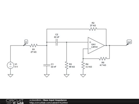 Bass Input Impedance Circuitlab