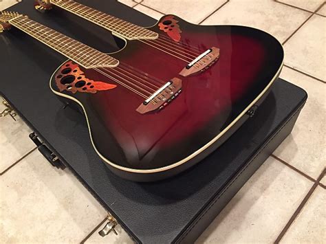 Ovation CSE 225 Double Neck Acoustic Electric Guitar Reverb