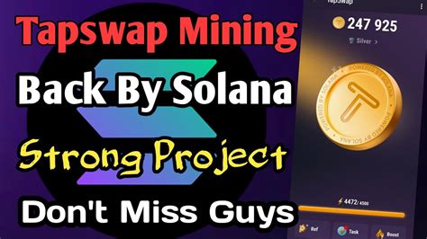 Tapswap Mining Back By Solana Blockchain New Mining Project Shahinnetwork Youtube