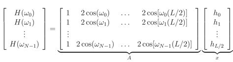 least squares linear phase fir filter design