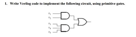 Solved Write Verilog Code To Implement The Following Chegg