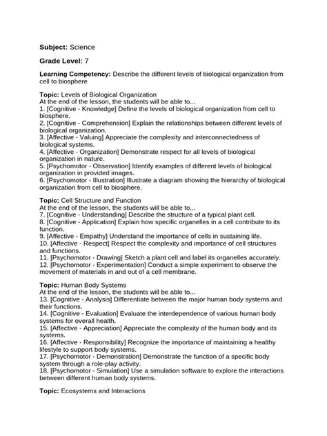 Learning Competency Pdf