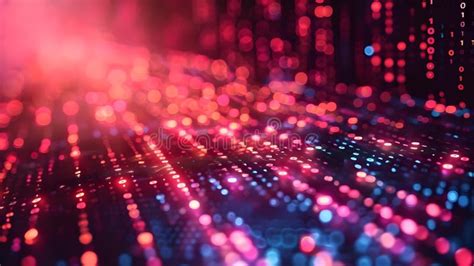 Close Up Image Of Fiber Optics Depicting Binary Code Technology Concept Concept Technology