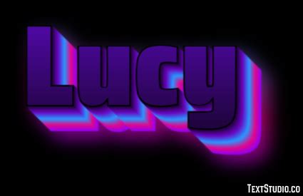 Lucy Text Effect And Logo Design Name