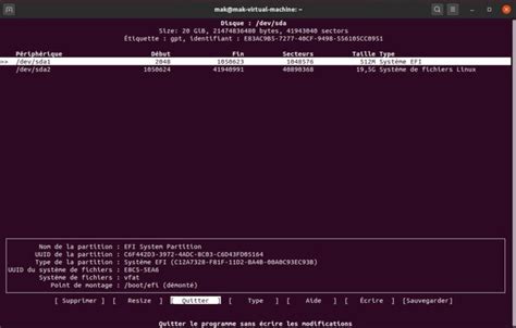 Cfdisk Créer Supprimer Redimensionner Des Partitions De Disque En