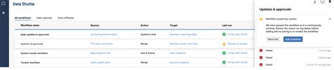 Manage Data Shuttle Workflows Smartsheet Learning Center