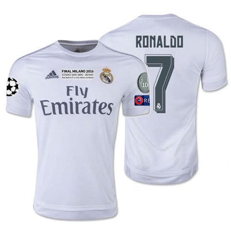 Real Madrid Home Ucl Final Ronaldo 7 Jersey 15 16 Ogasports