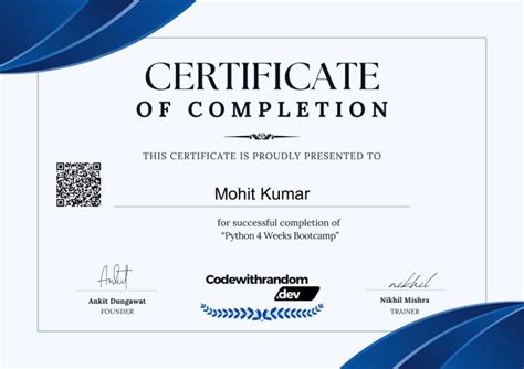 Completed A Python Course By Codewithrandom Mohit Kumar Posted On The Topic Linkedin