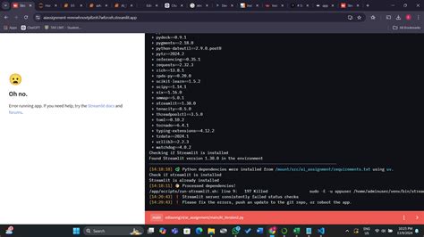 How Can I Solve This Bug For My App Using Streamlit Streamlit