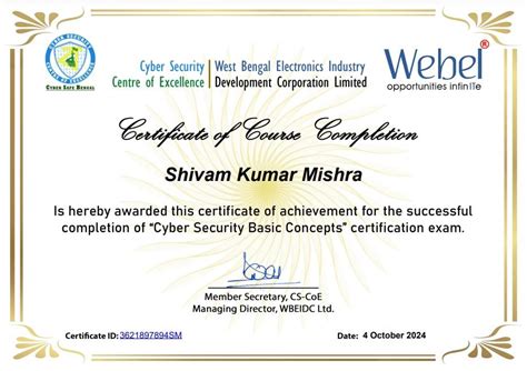 shivam kumar mishra on linkedin excited to share that i ve completed the cyber security basic