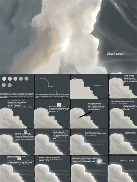 Cloud Tutorial By Adonihs Digital Painting Digital Painting Tutorials Digital Painting