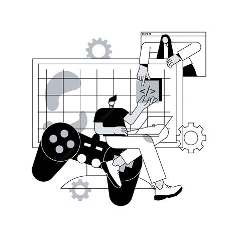 Premium Vector Computer Games Development Abstract Concept Vector Illustration