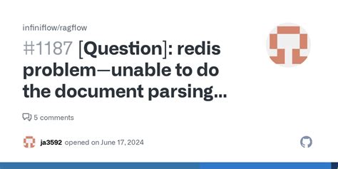 Question Redis Problem Unable To Do The Document Parsing While Launching Service From Source