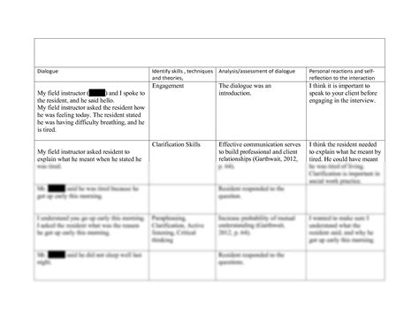 Process Recording Template Social Work Prntbl Concejomunicipaldechinu