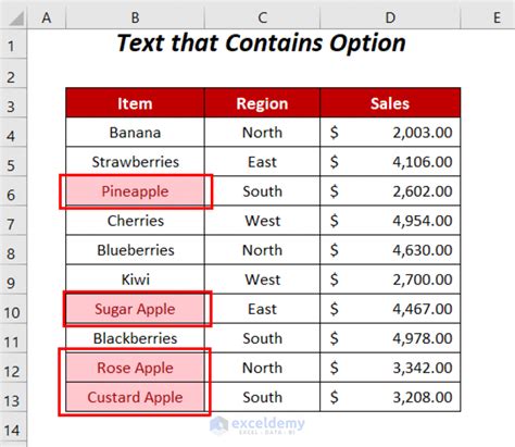 Conditional Formatting For Partial Text Match In Excel 9 Examples