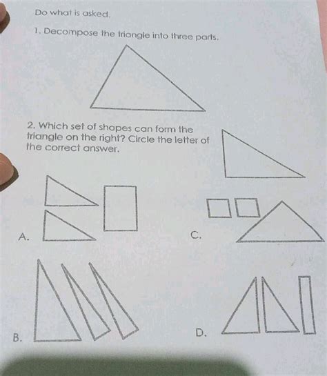 Do What Is Asked 1 Decompose The Triangle StudyX