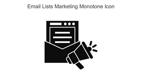 Email Lists Marketing Monotone Icon In Powerpoint Pptx Png And Editable Eps Format PPT Template