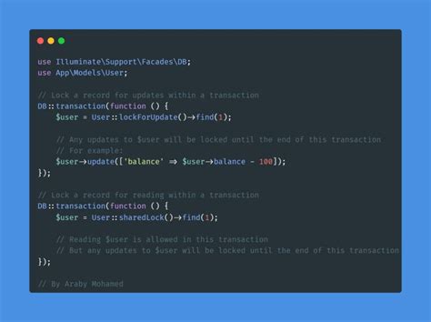How Lockforupdate Works In Laravel Araby Mohamed Posted On The
