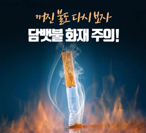 보령소방서 담배꽁초 부주의 화재 예방 당부 씨엔씨 영상뉴스