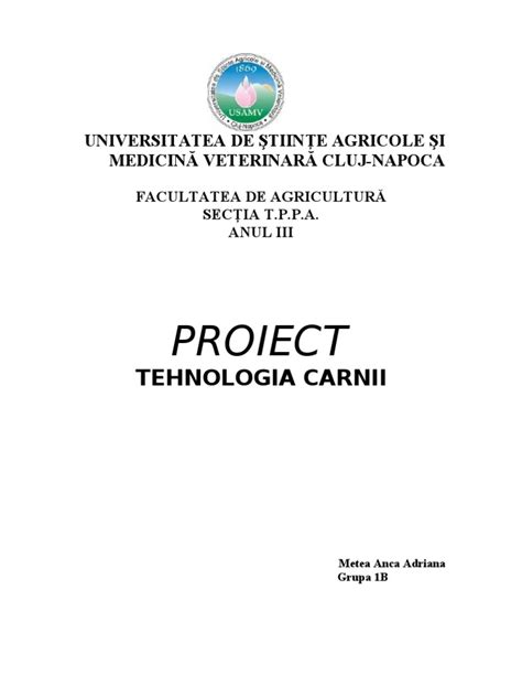 Pdf Carne Proiect Carnati Dokumentips