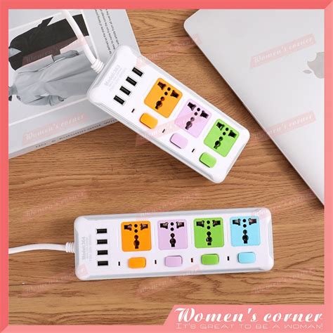 3m Power Socket Extension Moveable Multi Function Socket With 4 Socketand4 Usb Charging Port Wm