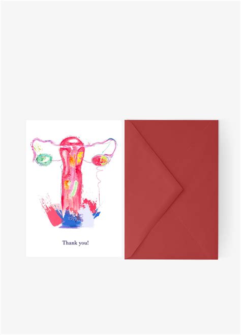 Obgyn Thank You Card Uterus Anatomy T For Ogbyn Medpapers