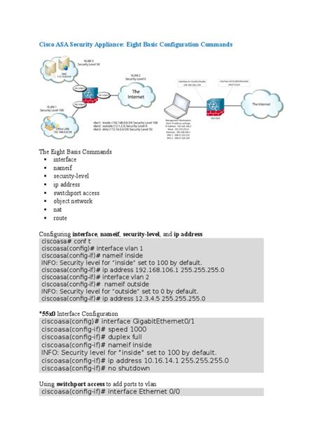 01 Cisco Asa Security Appliance Eight Basic Configuration Commands Pdf