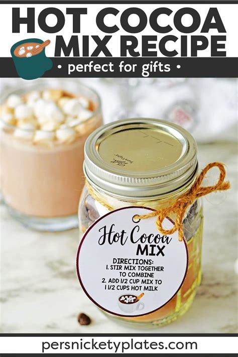 Homemade Hot Cocoa Mix With T Tag Printable