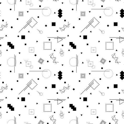 Premium Vector Vector Abstract Pattern With Mosaic Geometric Shapes Seamless Black And White